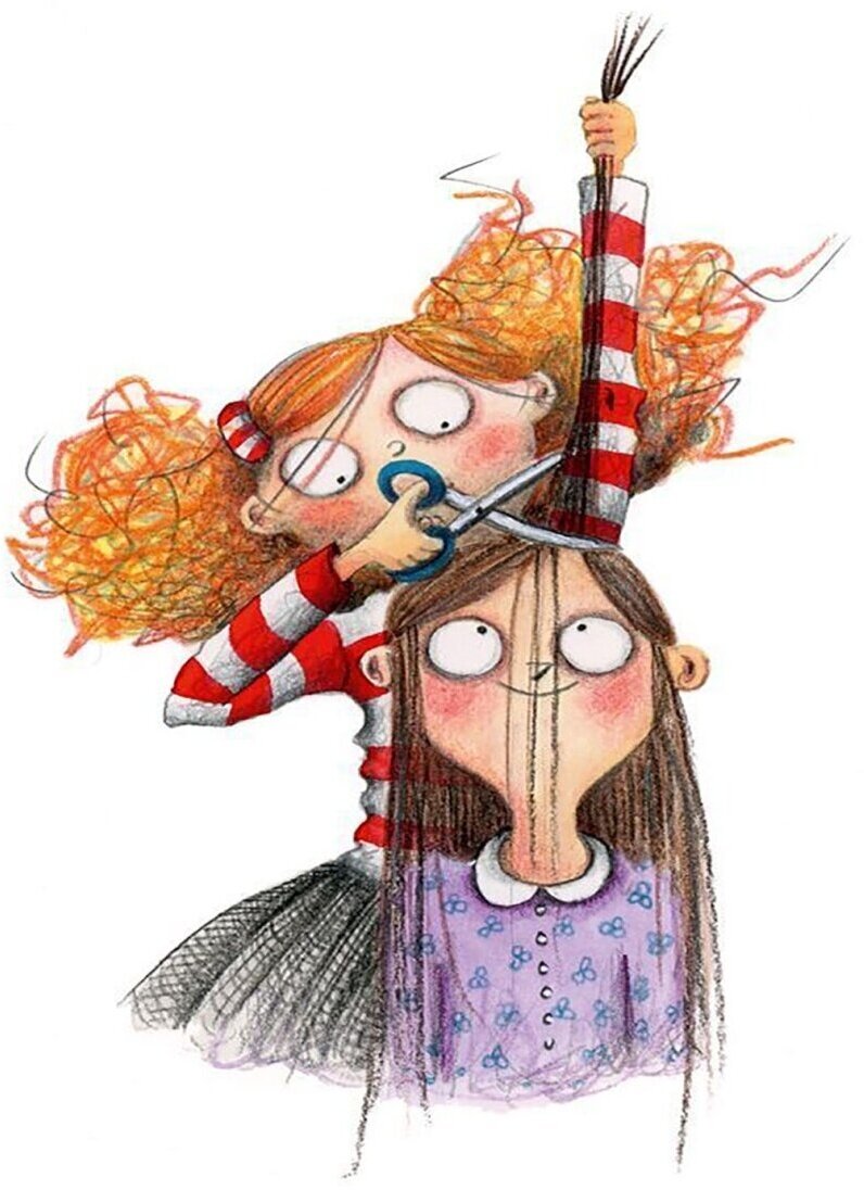 Картина по номерам "Парикмахер. Мама дочь" 40х50 см, хлопковый холст на подрамнике, акрил, Hobby Home