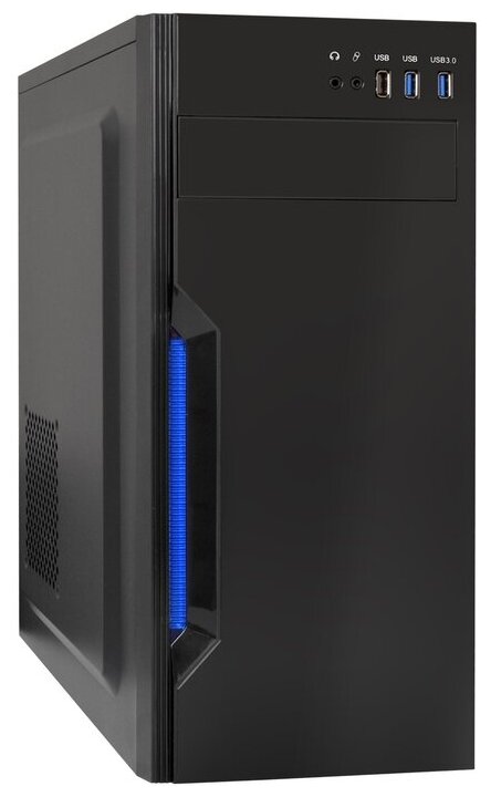 Корпус ExeGate XP-333U, Midi-Tower, ATX, сталь, черный