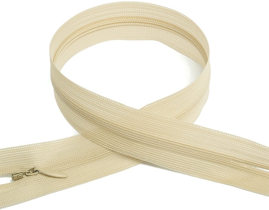 Молния неразъемная MaxZipper пласт. потайная №3 50см цв. F276 бежевый уп.50шт