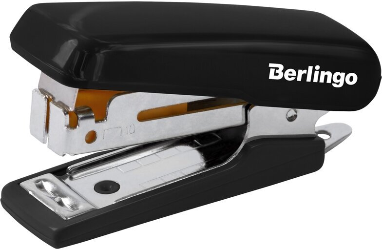 Мини-степлер №10 Berlingo "Comfort" до 10л, пластиковый корпус, черный, 1 шт