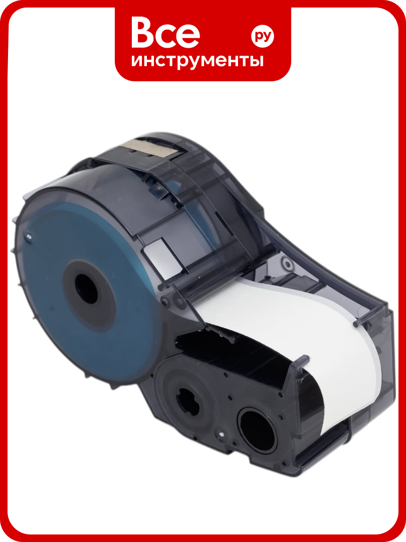 Картридж Vell M21-750-595-WT (19.1 мм, 6.4 м, винил, черный на белом, VL142797) 375080 для маркировки оборудования