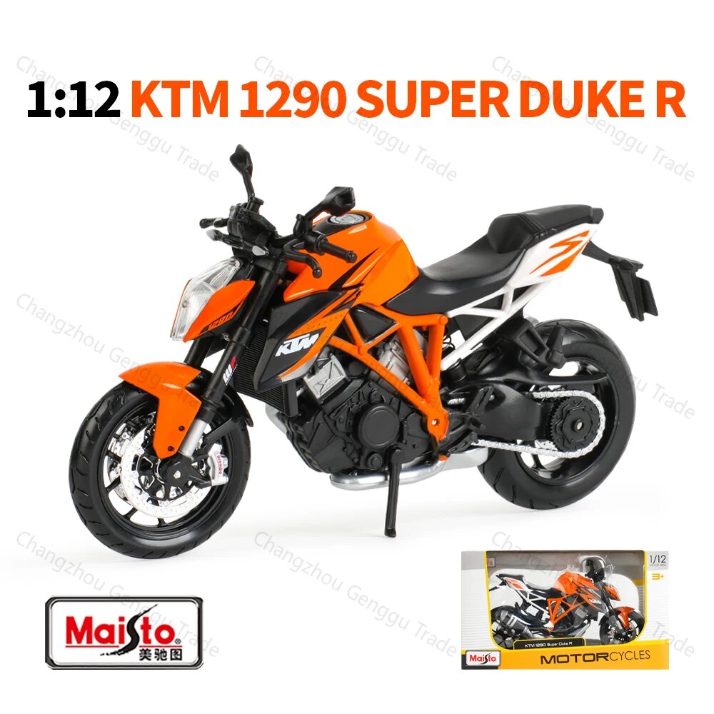 Maisto KTM 1290 Super Duke R оранжевый металлический мотоцикл 1:12