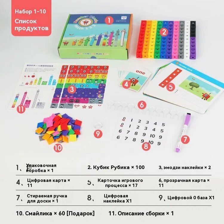 Развивающий игровой набор "Соединяющие кубики NumberBlocks
