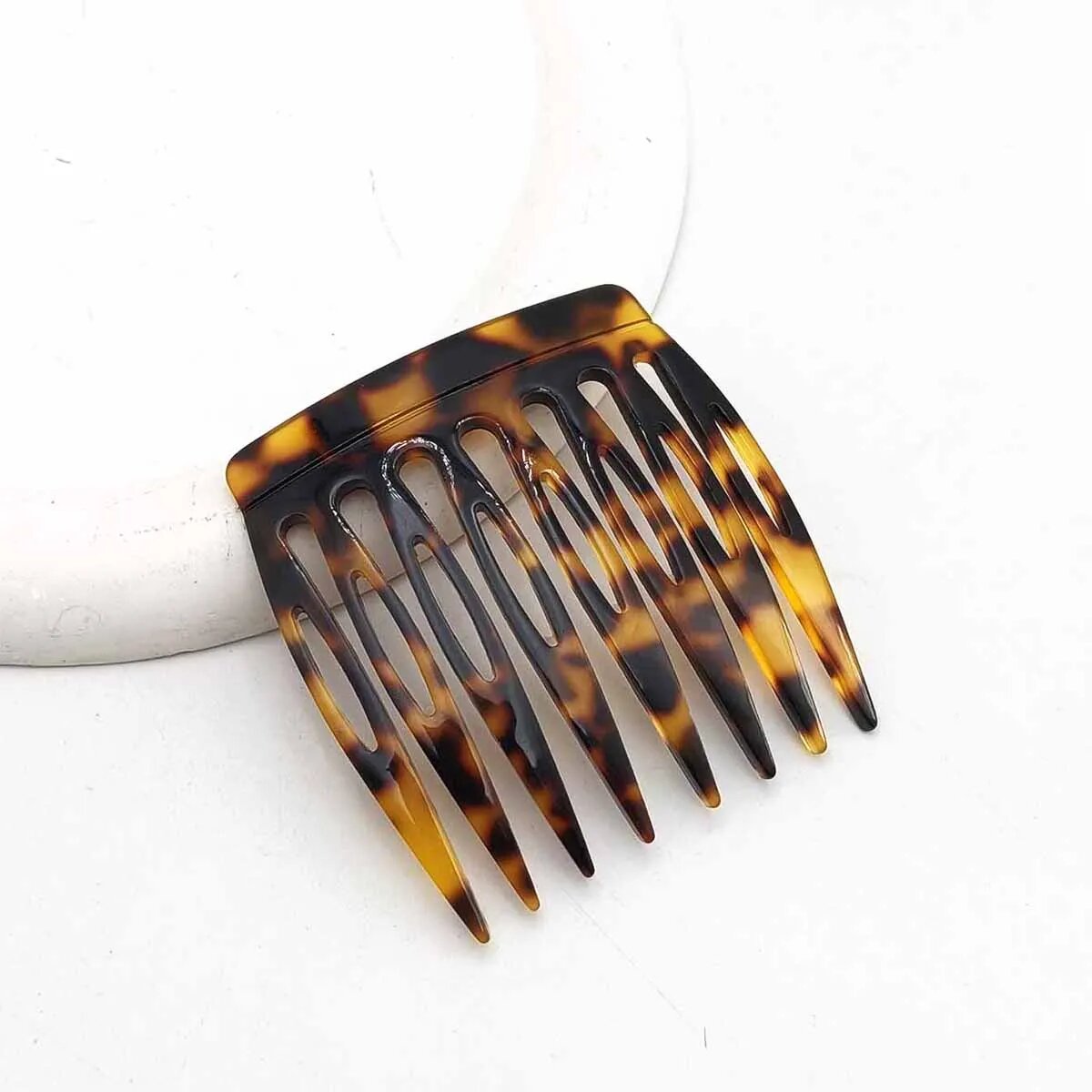 Заколка для волос гребень черепаховая, Metal color: 03