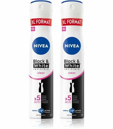 Дезодорант Nivea Black & White Invisible Clear, 2 200 мл