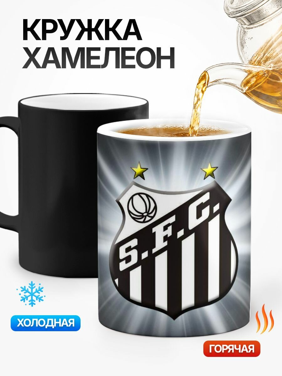 Кружка хамелеон Santos FC Сантос