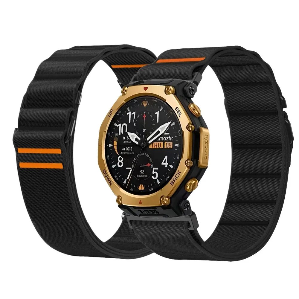 Нейлоновый ремешок для Amazfit T-Rex 3 Pro 48мм, имеет S-образную пряжку, мягкий и дышащий , стильный и универсальный/ доступен в нескольких цветах, подходит как для мужчин, так и для женщин