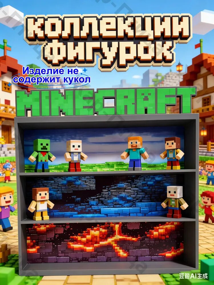 Подставка под фигурки майнкрафт киндер джой