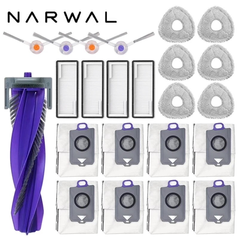 Набор запчастей для робота-пылесоса Narwal Freo Z Ultra Фиолетовый, Синий