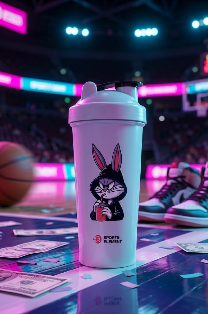 Шейкер спортивный для протеина и спортивного питания " Bugs Bunny " 600 мл протеиновый 600 мл