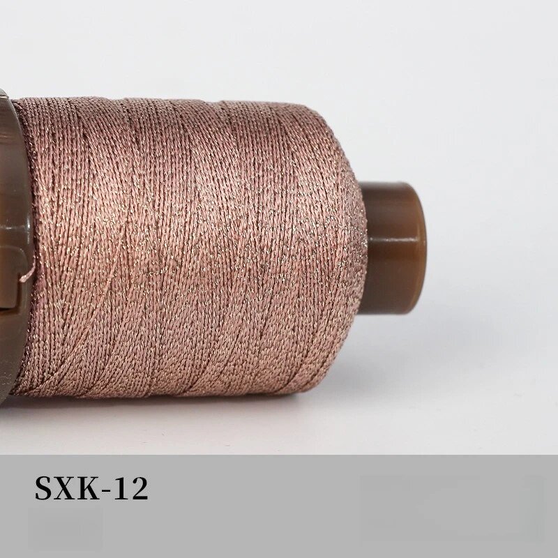Нить металлическая SXK-12, Коричневый, Color 12