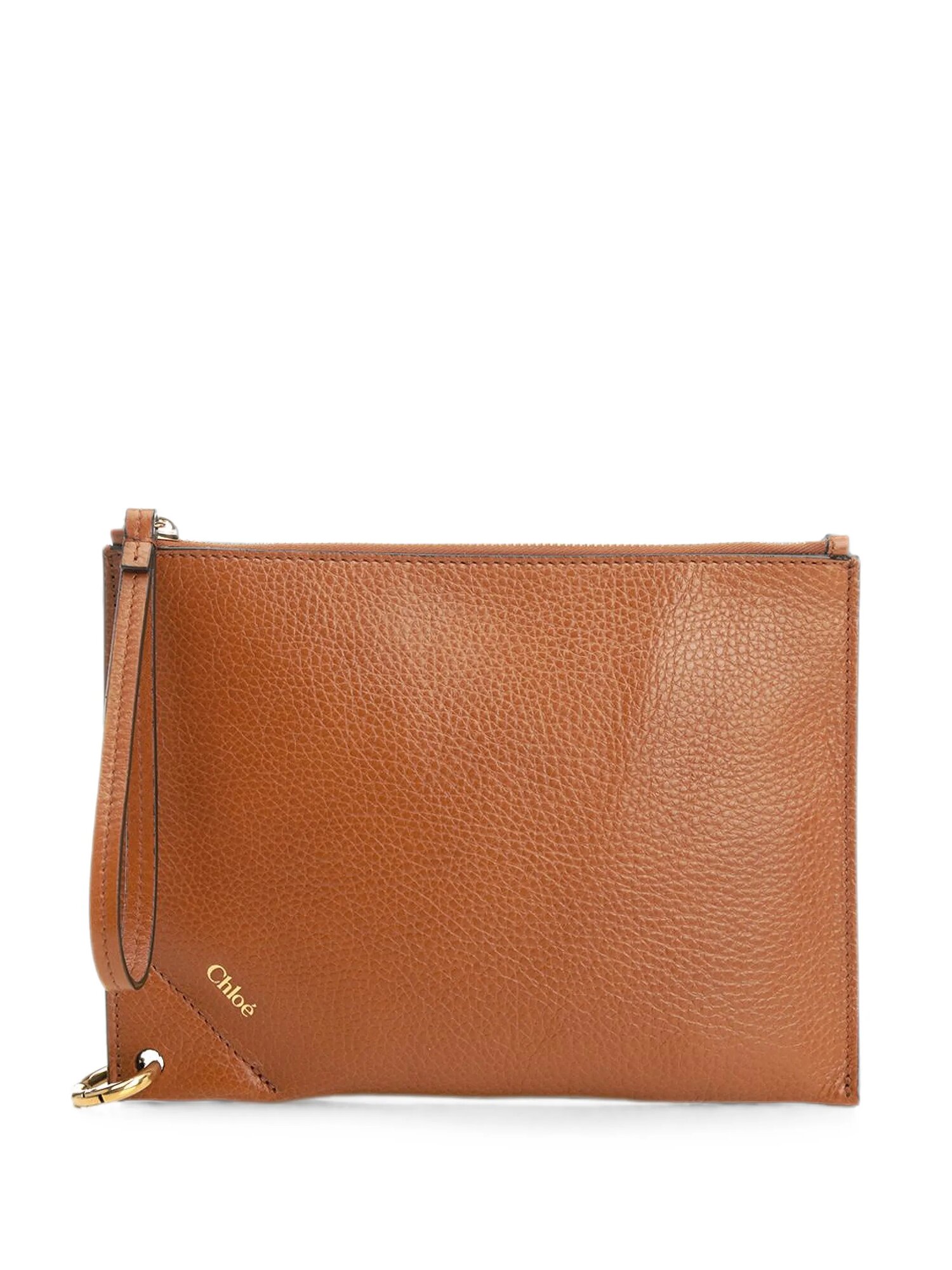 Сумка Chloé Spin leather clutch bag