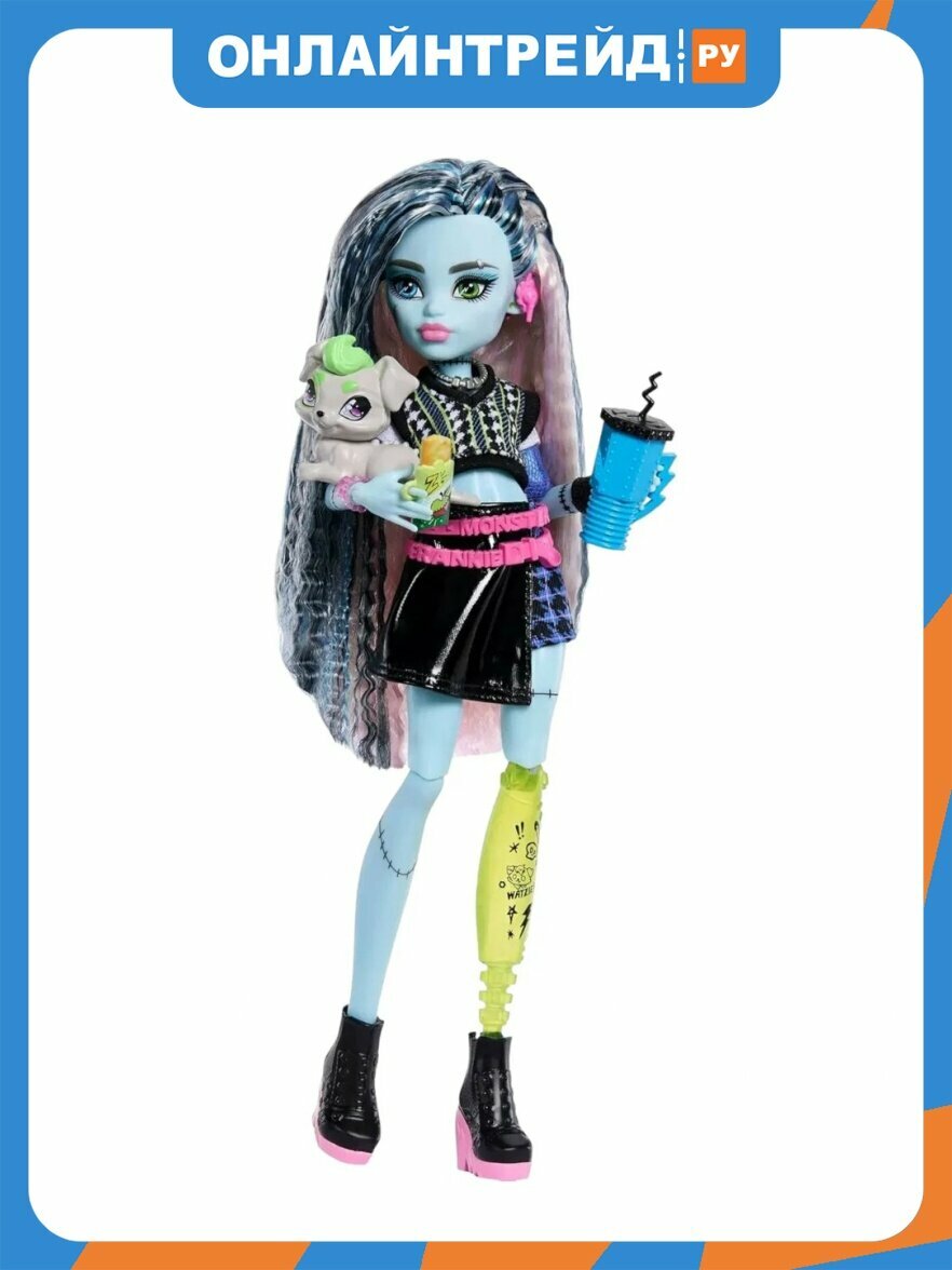 Кукла Monster High JHK31 с питомцем, серия Frankie