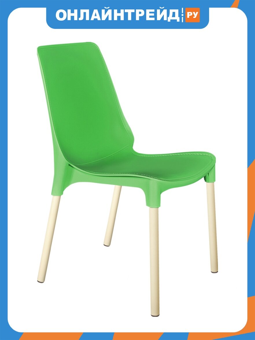 Стул Sheffilton SHT ST75/S424 зеленый/ваниль