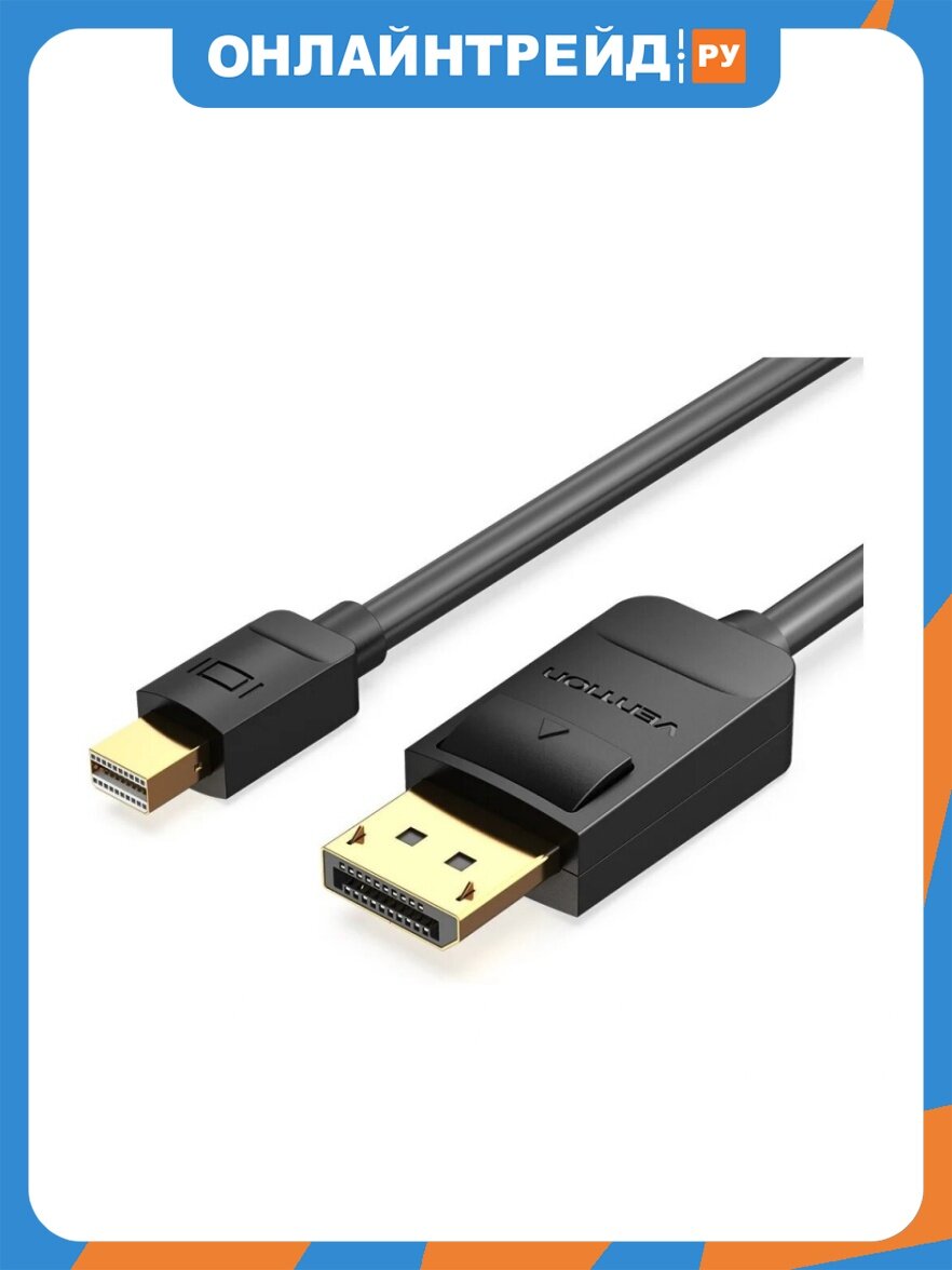 Кабель Vention DisplayPort v1.2 20M/Mini DP M - 3м черный