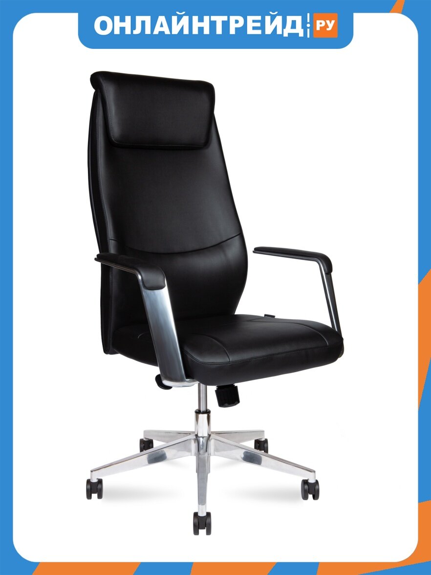 Кресло руководителя Norden Davos Black L331HCA-Black черная экокожа