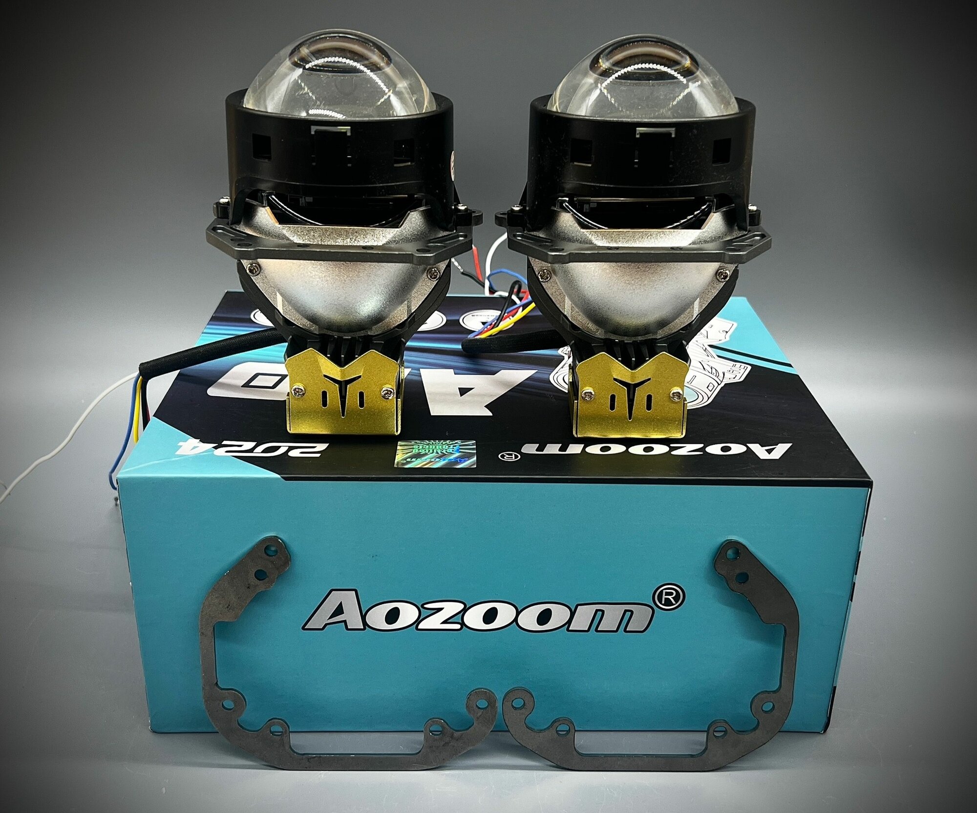 Светодиодные линзы оригинальный Aozoom A20 для Audi A4 B5 1999-2001 Ауди А4 / 5500К, 53Вт - 70 Вт, / Настоящие Билед Biled Аозум