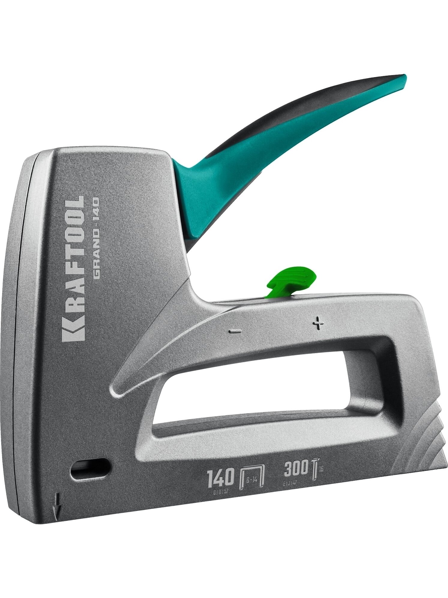 Алюминиевый рессорный степлер KRAFTOOL GRAND-140, тип 140 (G/11/57) 20GA (6 - 14 мм)/300 (16)