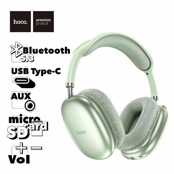 Bluetooth гарнитура Hoco W35 Air Triumph зеленые