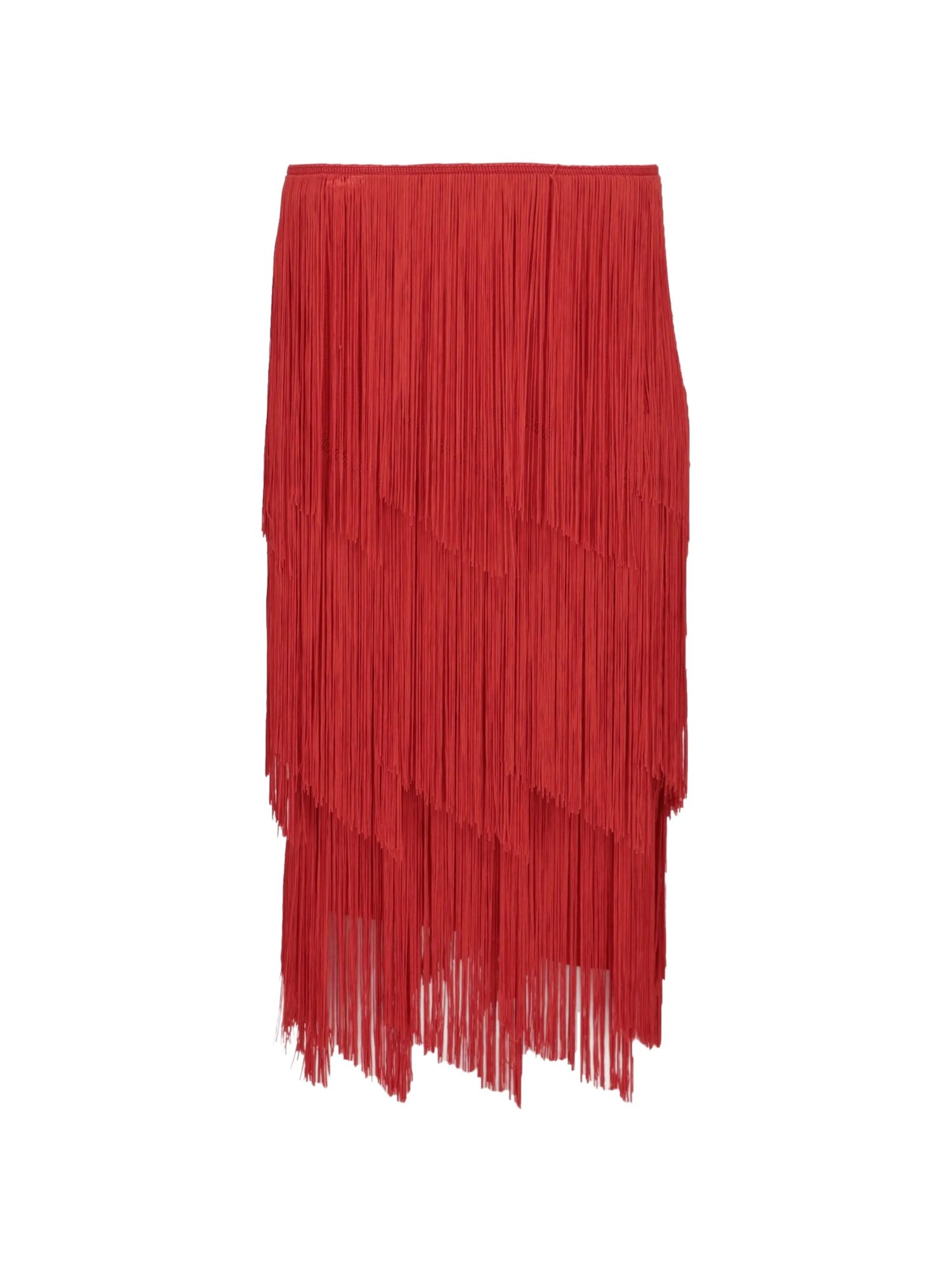 Юбка Tom Ford Fringed tiered midi skirt
