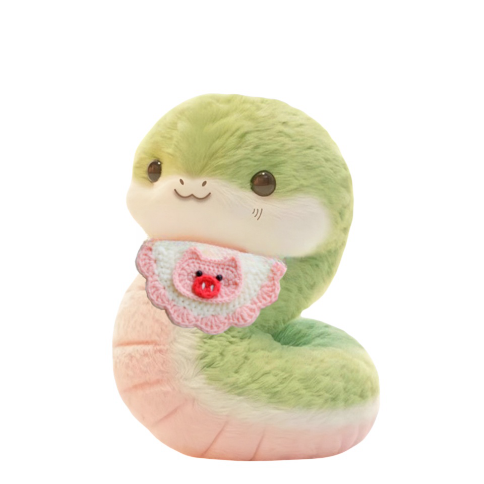 Подарочная сумка XIONGJUN "Счастливого Нового года", 25 см, Baby Snake+Piggy Knitted Bib