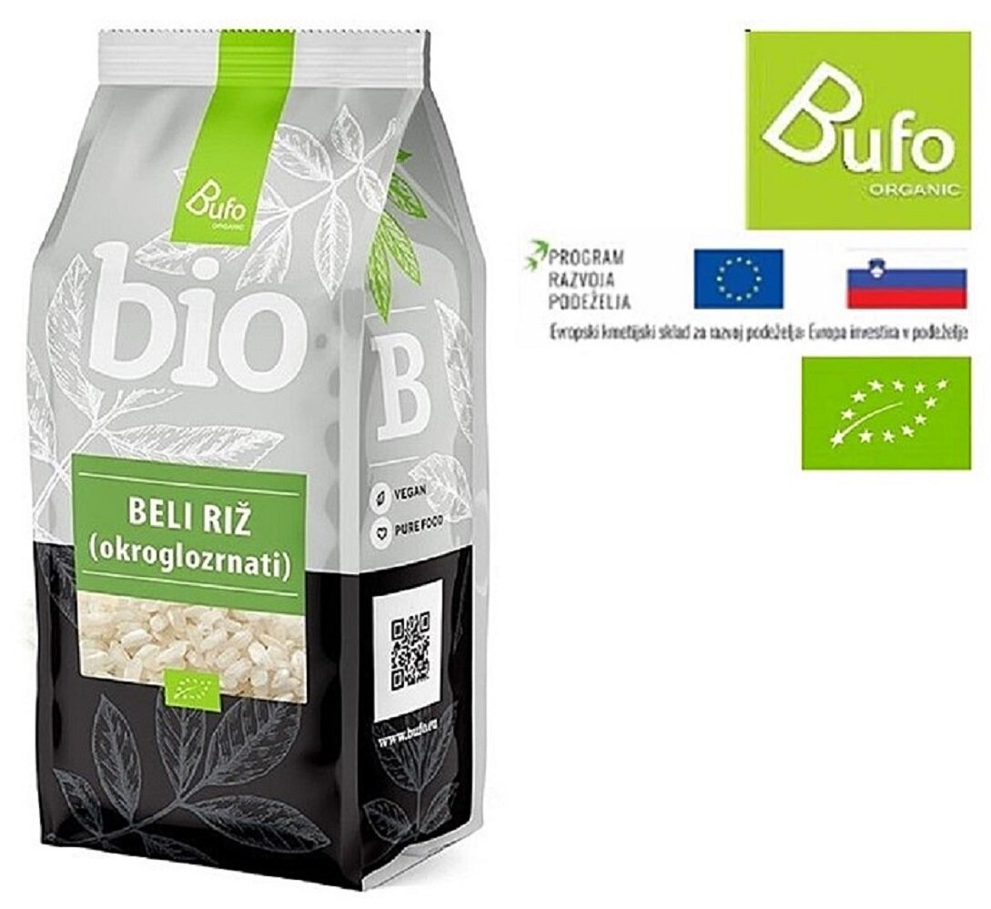 Крупа рис белый круглозерный Bufo Словения 500г