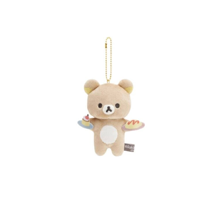 Плюшевый брелок-медведь SAN-X Rilakkuma, Rilakkuma, Bear Brother, Plush Charm, 12.5 см