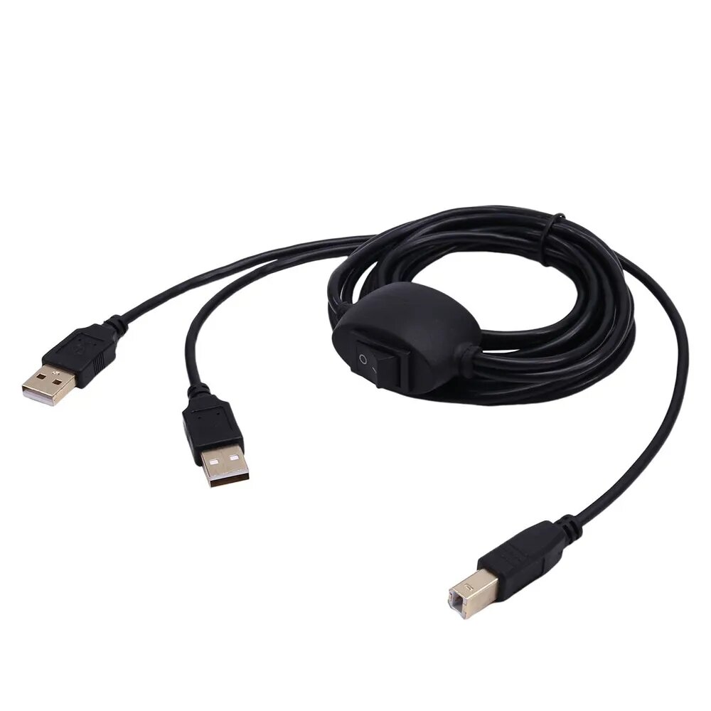 Расходник для печати, Черный (black) Кабель для принтера USB A - B Male USB 2.0 Двойной