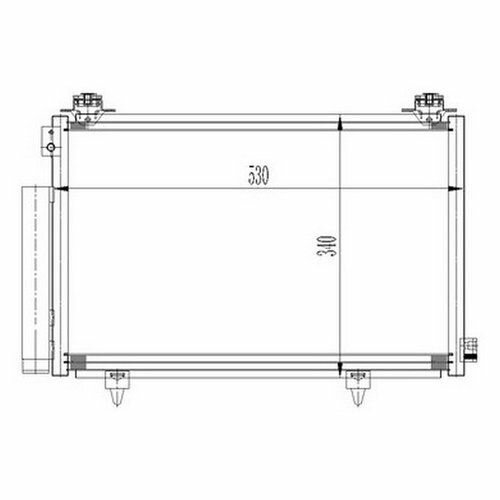 Радиатор кондиционера Toyota Yaris 1.0i 16V-1.3i 16V 1.4 D4D-1.5i 16V (паяный) Oris CTO193016