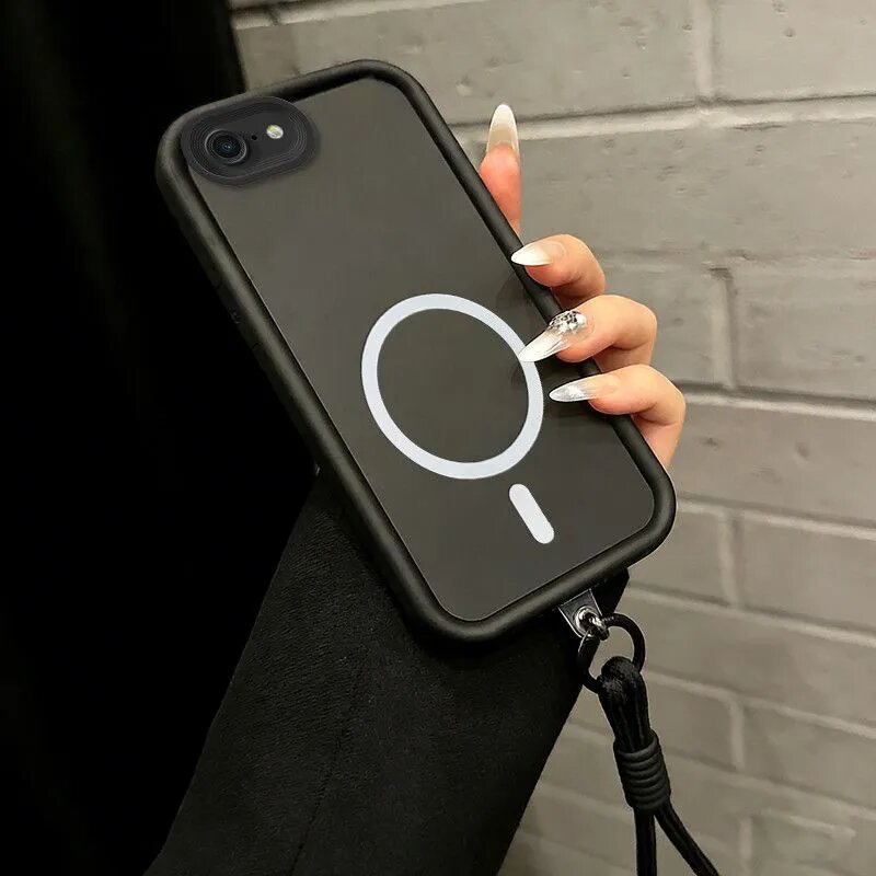 Чехол на iphone 6 iphone 6S Мягкая оболочка, совместимый с MagSafe (магсейф), с шнурок, противоударный JTDTGSBS01