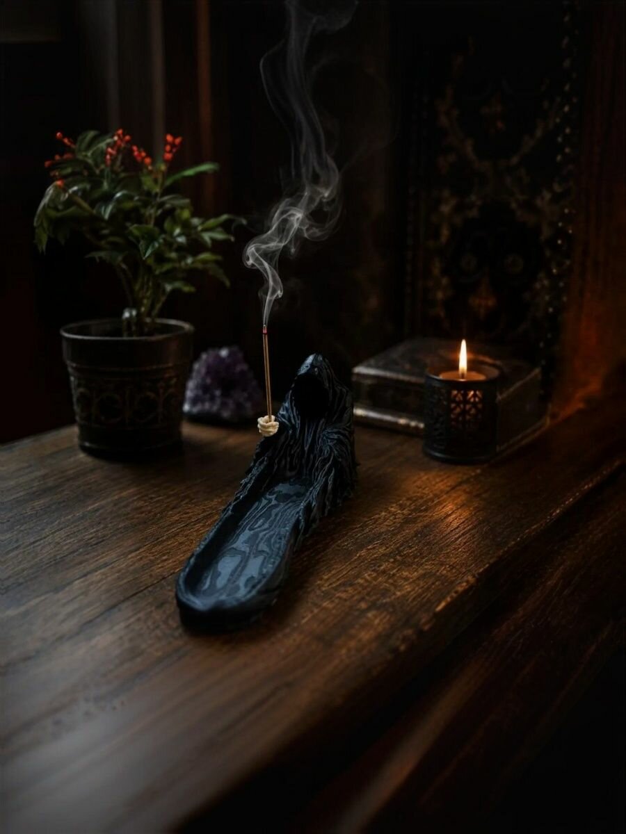 Подставка для благовоний Темный Жнец.3D-печать Держатель для ароматических палочек. Декор в стиле Dark Fantasy
