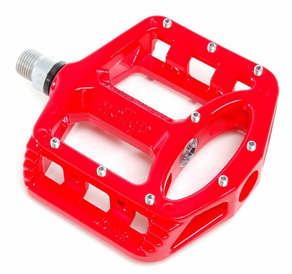 Педали WELLGO DH, BMX, MG-1 red магниевый корпус, пром. подш. ось cr-mo, съемные шипы.