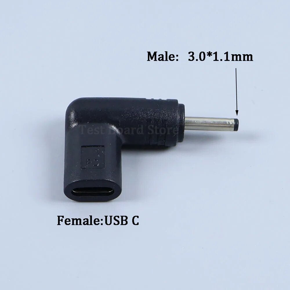 USB C PD к постоянному току адаптер черный 12V, DC3.0x1.1