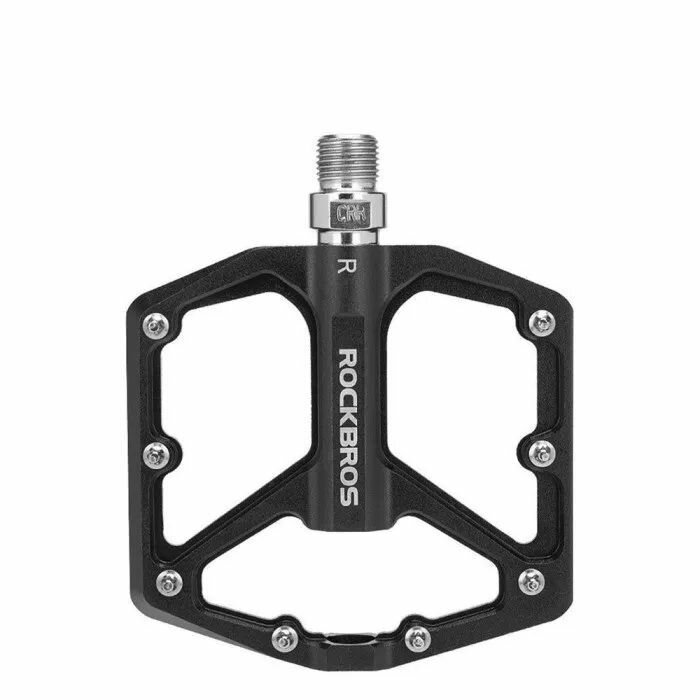 Педали велосипедные ROCKBROS K203-BK алюминиевые платформенные, промподшипники, черные