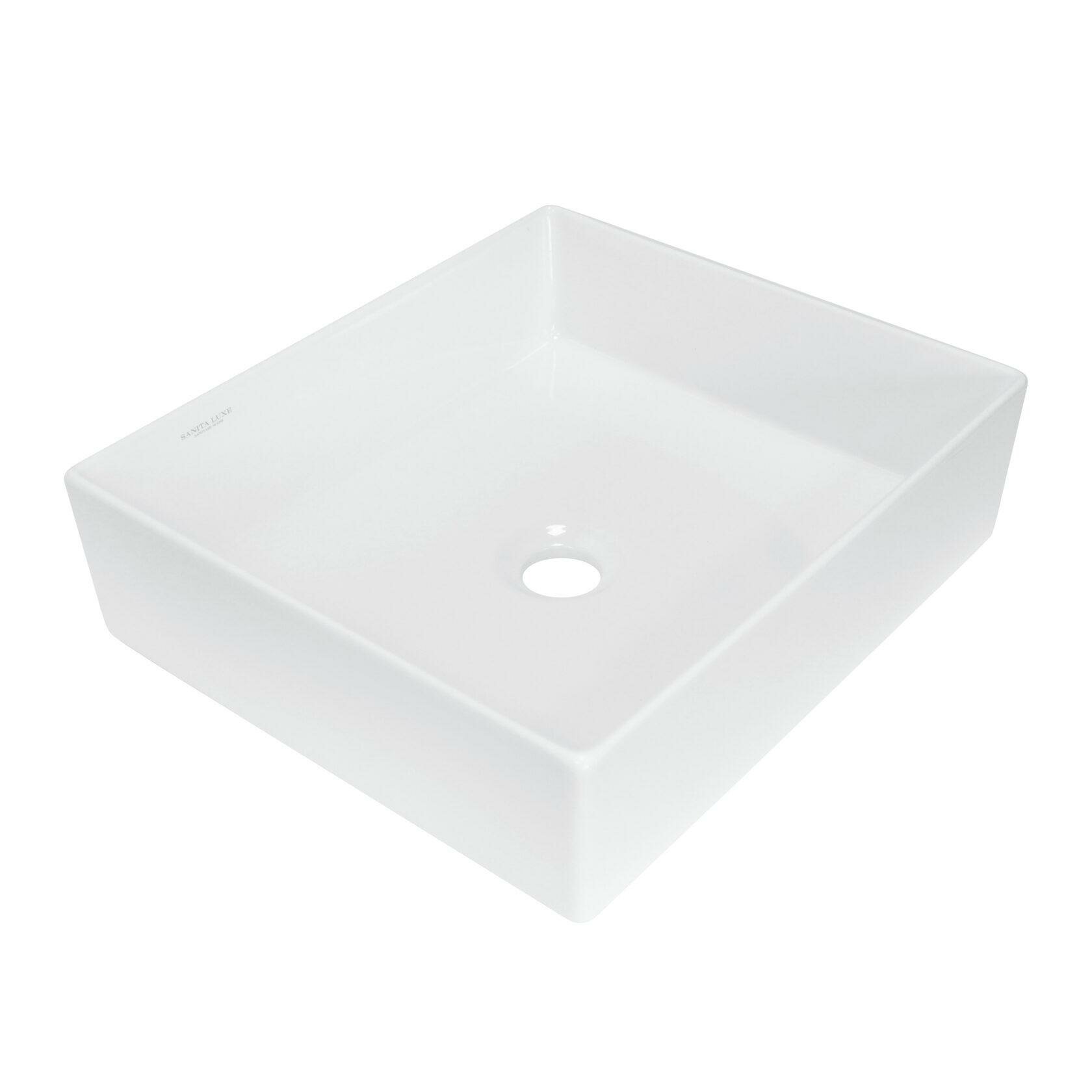 Раковина накладная Sanita Luxe Novel Slim 40 WB.CT Novel 40-N. Slim WHT.G S1 Белая, фарфор