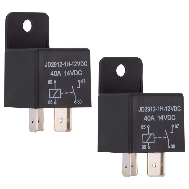 2 комплекта реле 4-контактные 12 В 40 А, комплект реле SPST, модель: JD2912-1H-12VDC Набор инструментов