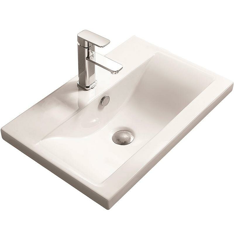 Раковина SantiLine 91 SL-2101 (90) Белая, фаянс, полувстраиваемая