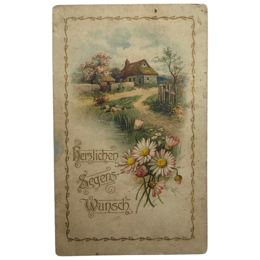 Почтовая открытка "Сердечное пожелание благословения" 1900-1917 гг. Германская Империя