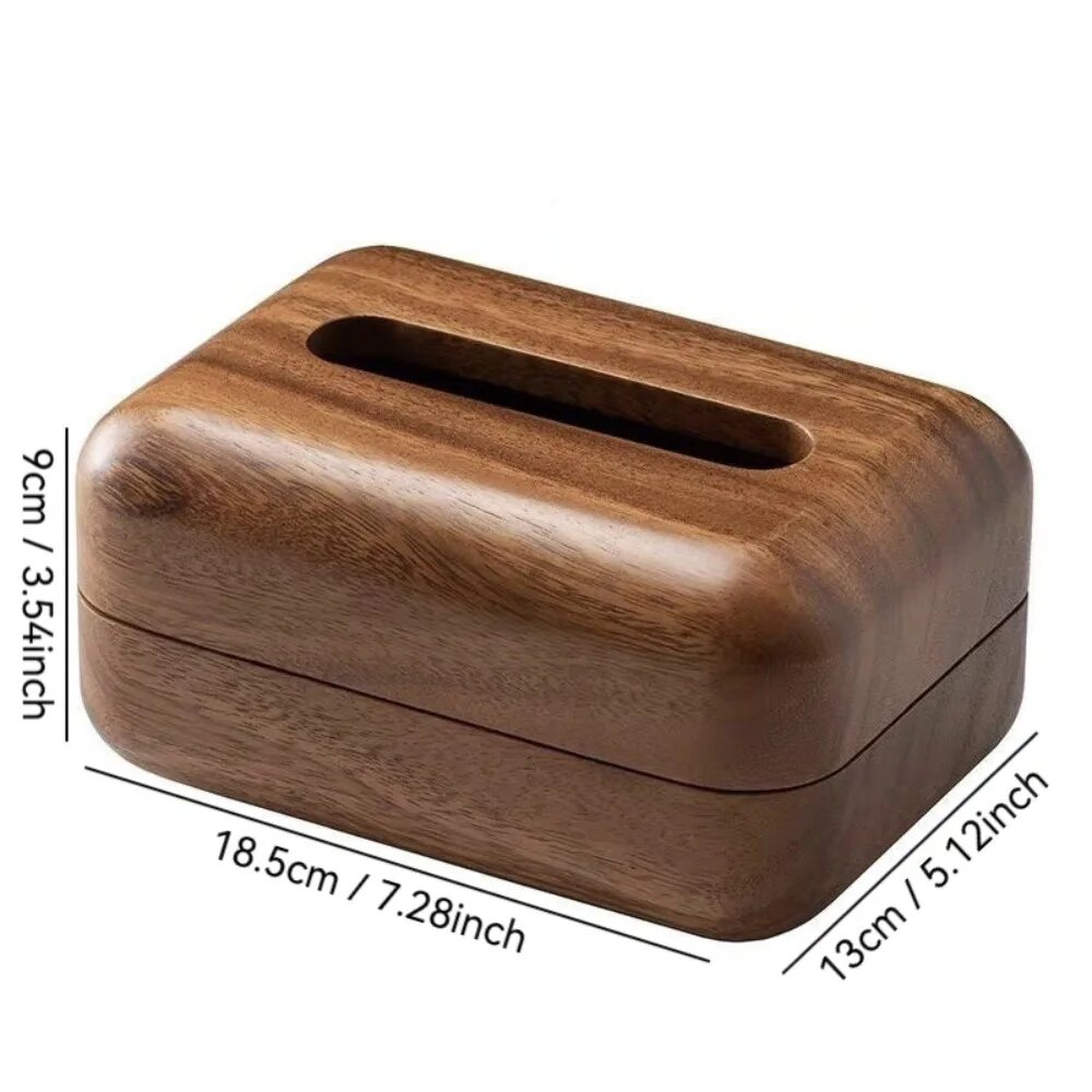 Деревянная коробка для салфеток Brown 18.5-13-9cm