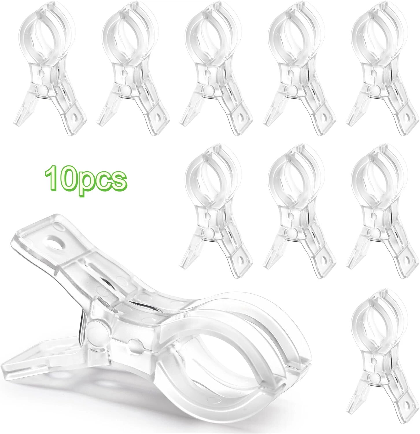 Пластиковые большие бельевые прищепки 10pcs