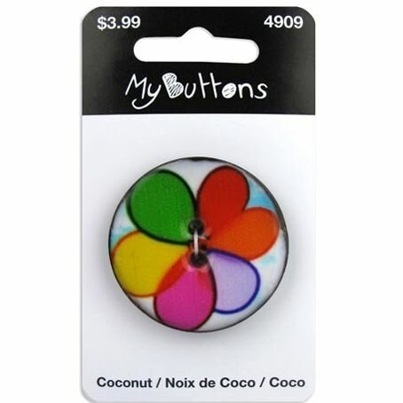 Пуговица BLUMENTHAL LANSING "My Buttons", Coconut, Balloons, микс цветов