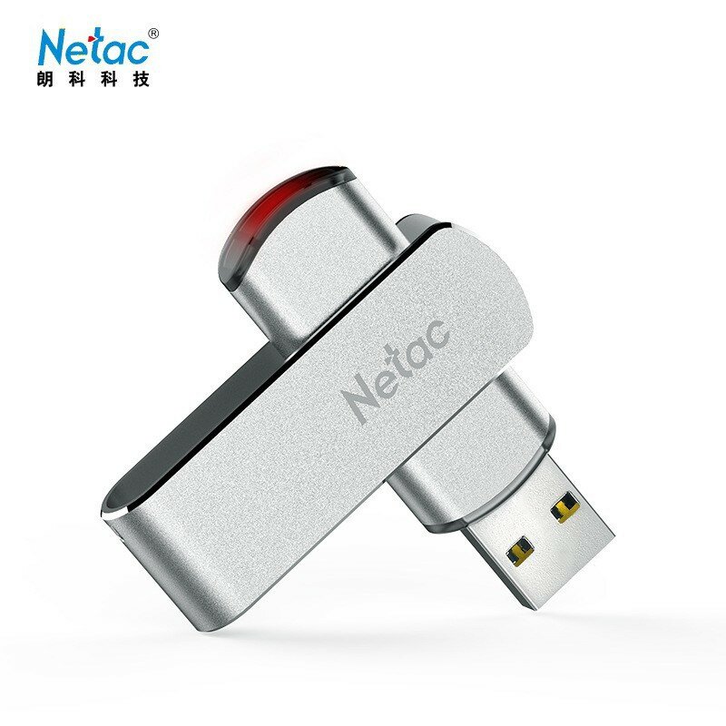 Netac Металлический двойной разъемный флеш-накопитель с Type-C и USB-A, 64 ГБ для мобильных устройств и компьютеров