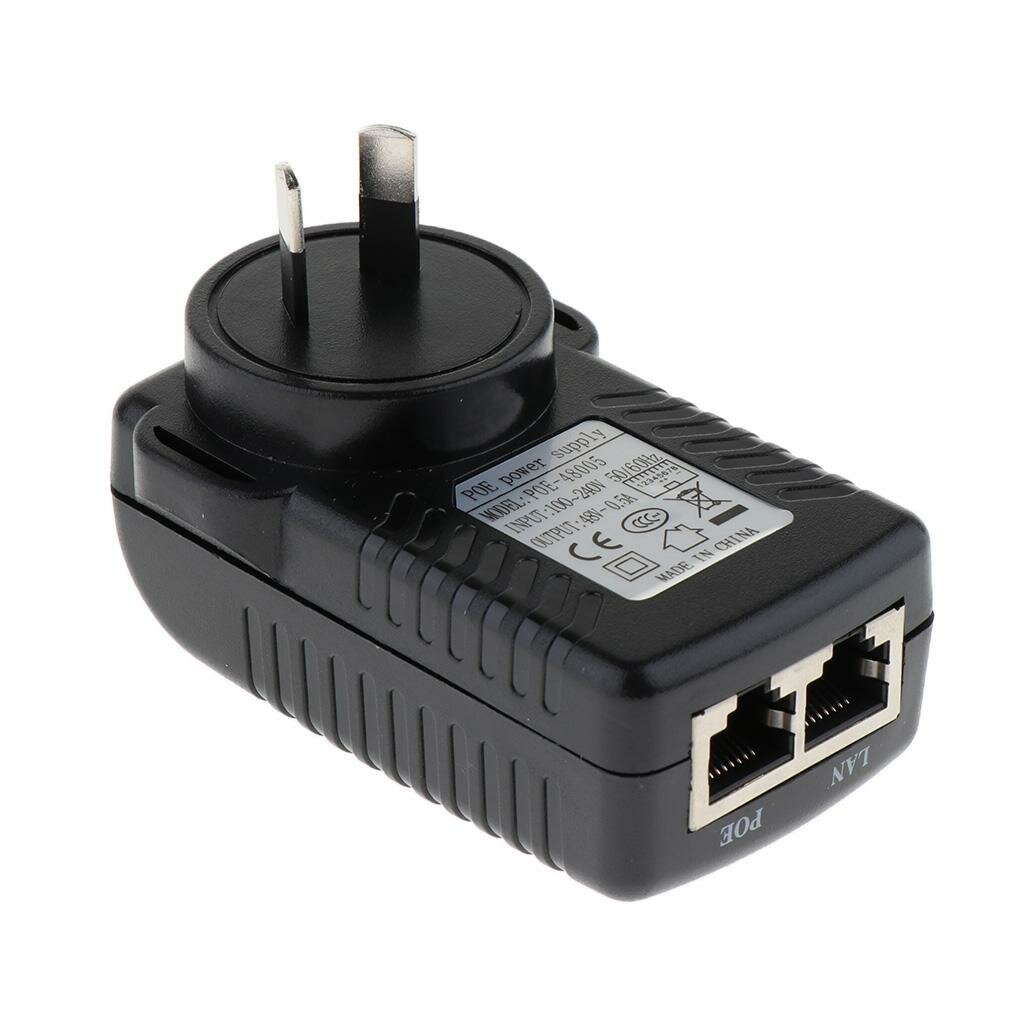 Инжектор PoE 48 В 0,5 А, сетевой адаптер Ethernet для IP-камер.