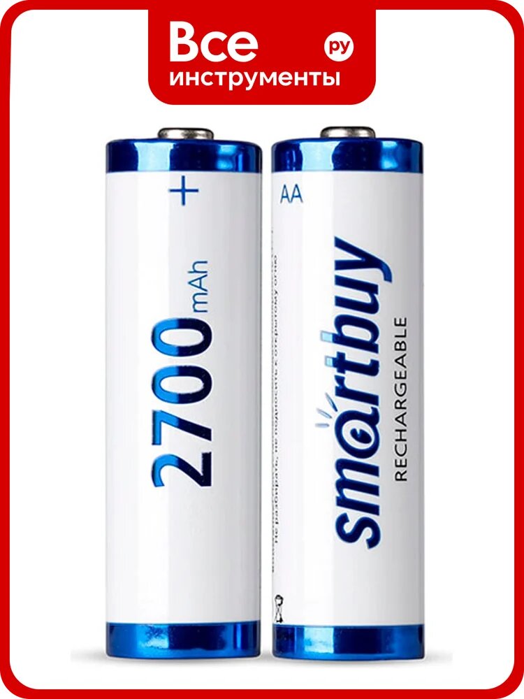 Аккумулятор Smartbuy nimh aa/2bl 2700 mah (24/240) упаковка 2 шт. SBBR-2A02BL2700