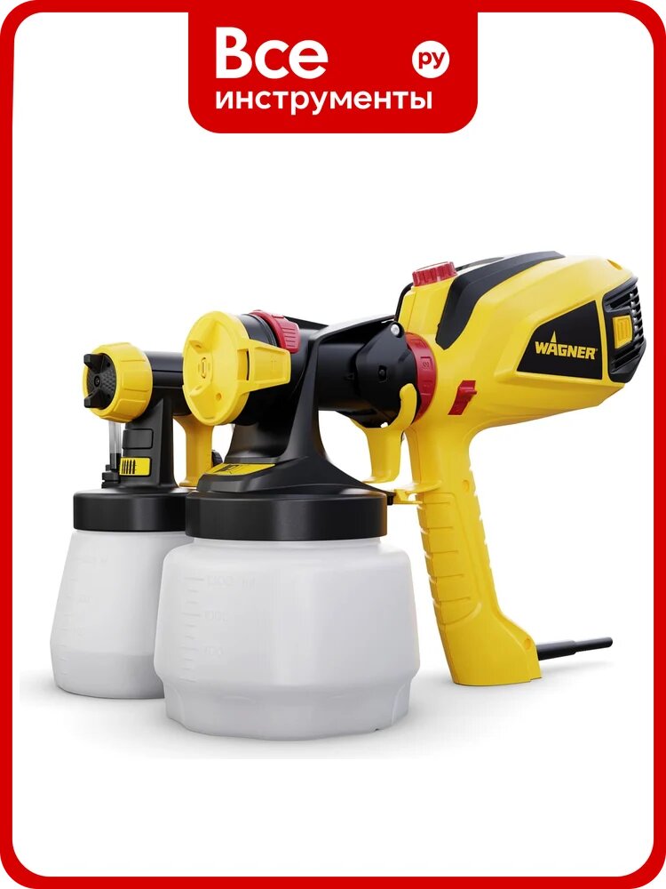 Краскораспылитель Wagner W 590 Flexio 2361538 для защиты древесины, встроенный компрессор, HVLP технология