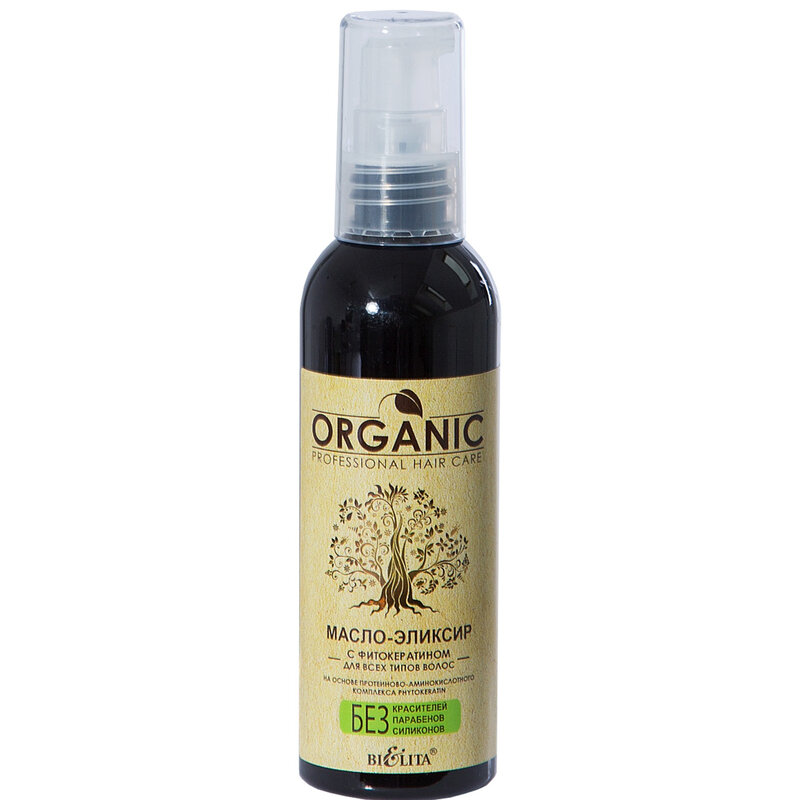 Белита Organic Hair Care масло-эликсир с фитокератином для всех типов волос 100 мл