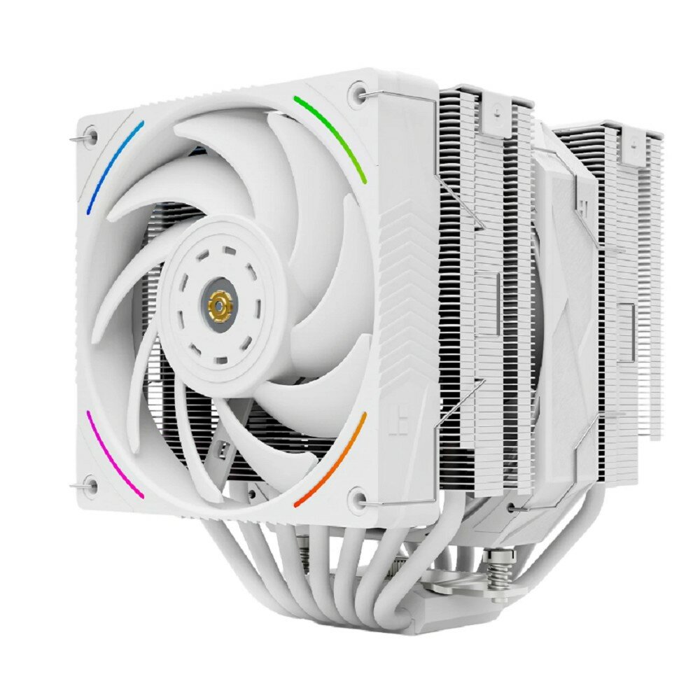 Thermalright Вентиляторы Кулер Royal Pretor 130 Ultra White LGA115X 1200 1700 1851 2011 2066 1x120mm ARGB + 1x130mm PWM Fan, медное основание, 7