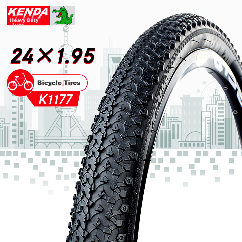 Колесо KENDA K1177 для горного велосипеда 24x1.95 износостойкое и устойчивое к давлению Цвет：Наружное колесо 24x1.95