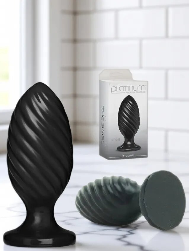 Platinum Premium Silicone Анальная пробка The Swirl 12,7 см, черный