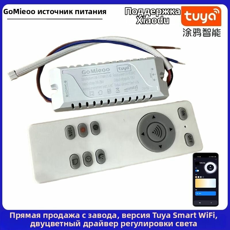 LED драйвер для потолочного светильника Tuya Smart Wi-Fi, двухцветная регулировка, 40-60Wx2